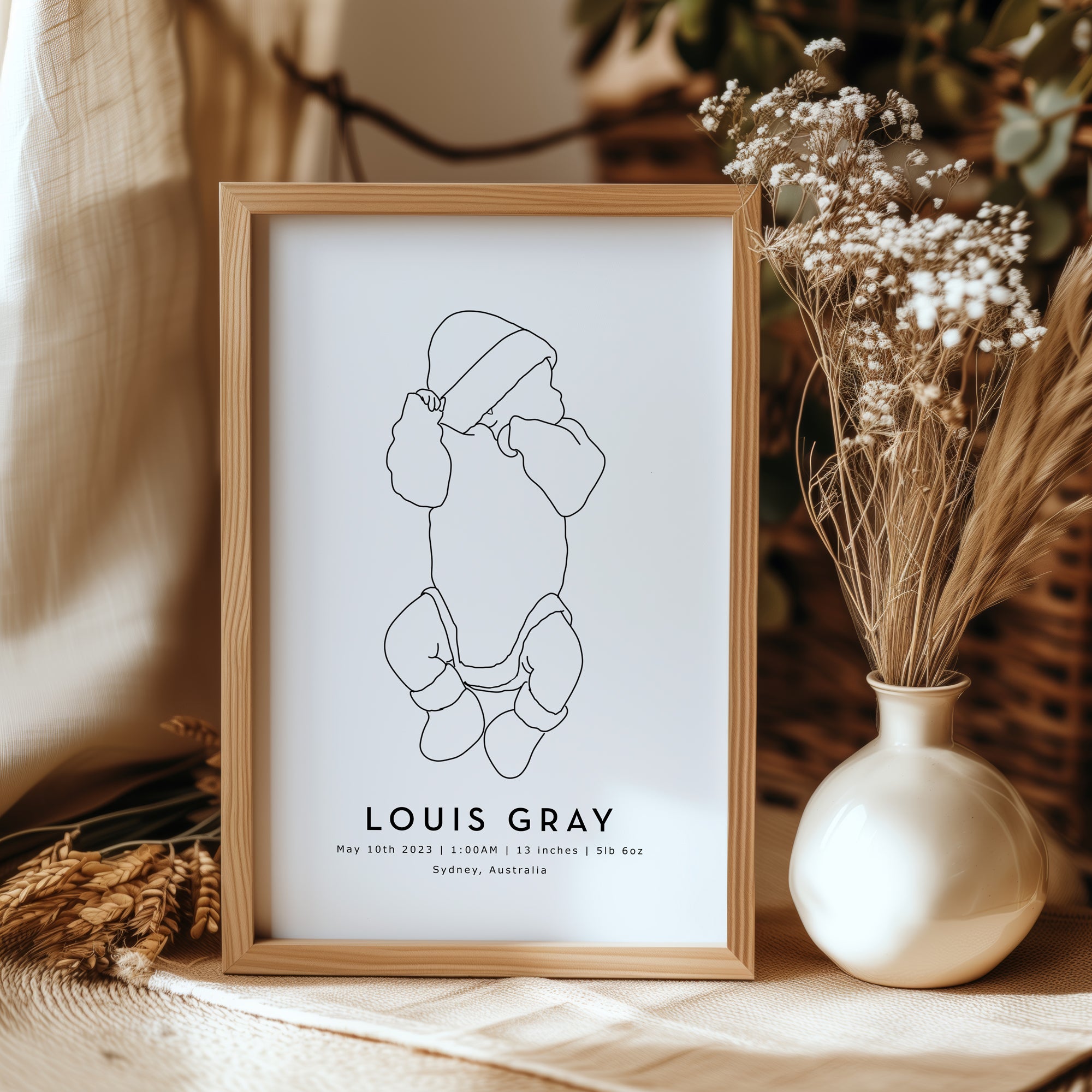 Personalized New Baby Printable Art – Chelsdrawsyou